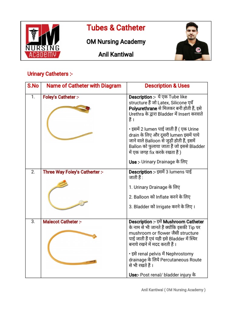 Tubes Cannula Catheter PDF | PDF
