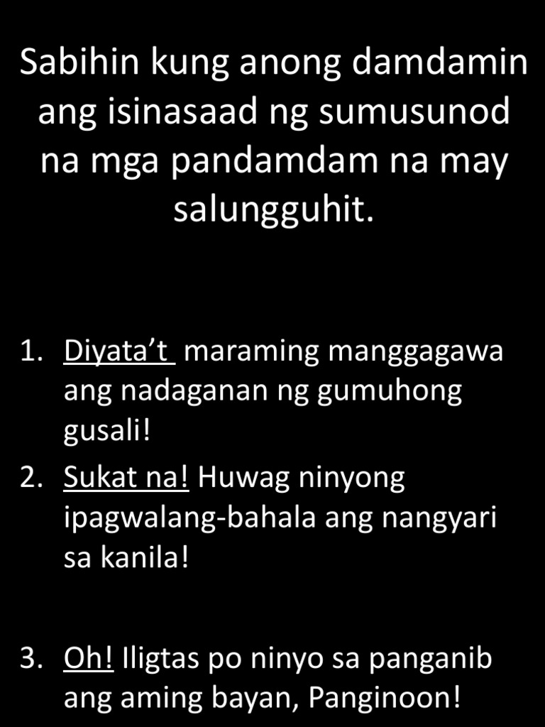 Pandamdam GAwain | PDF