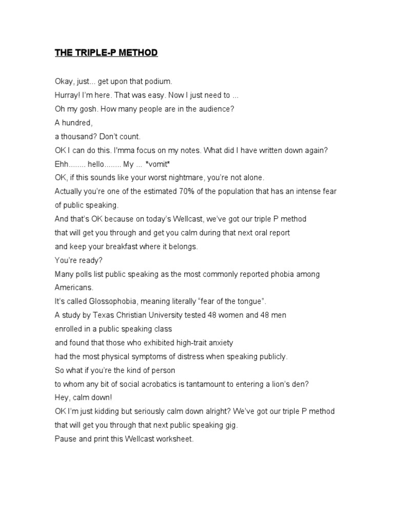 The Triple P Method | PDF