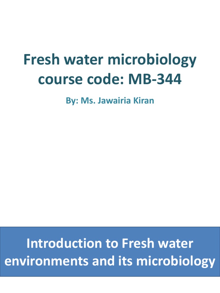 Freshwater Microbiology Overview | PDF | Lake | Cyanobacteria