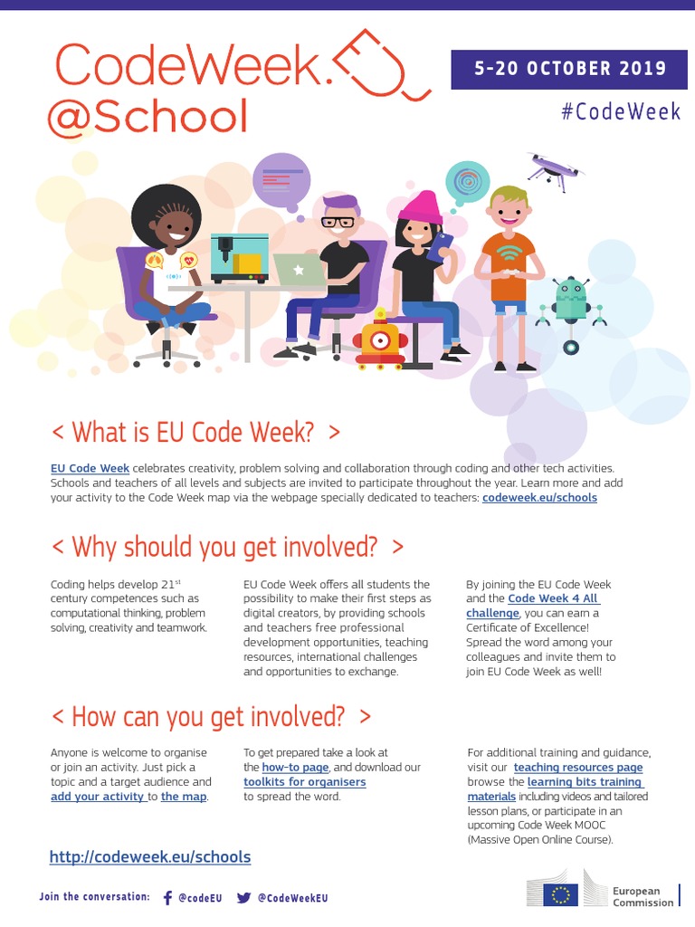 EU Code Week Flyer PDF | PDF