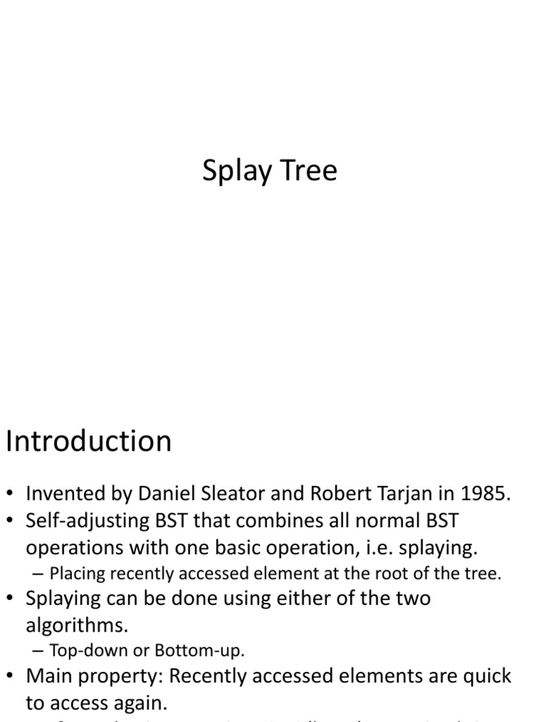 Splay Tree | PDF | Computer Data | Areas Of Computer Science