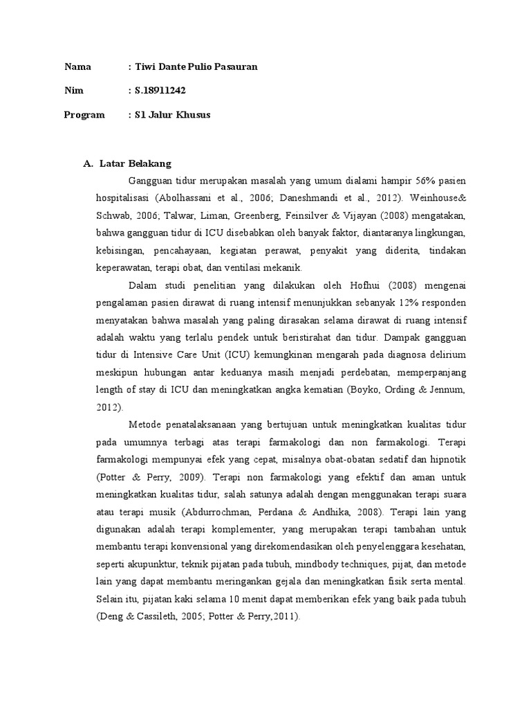 Telaa Jurnal PICOT | PDF