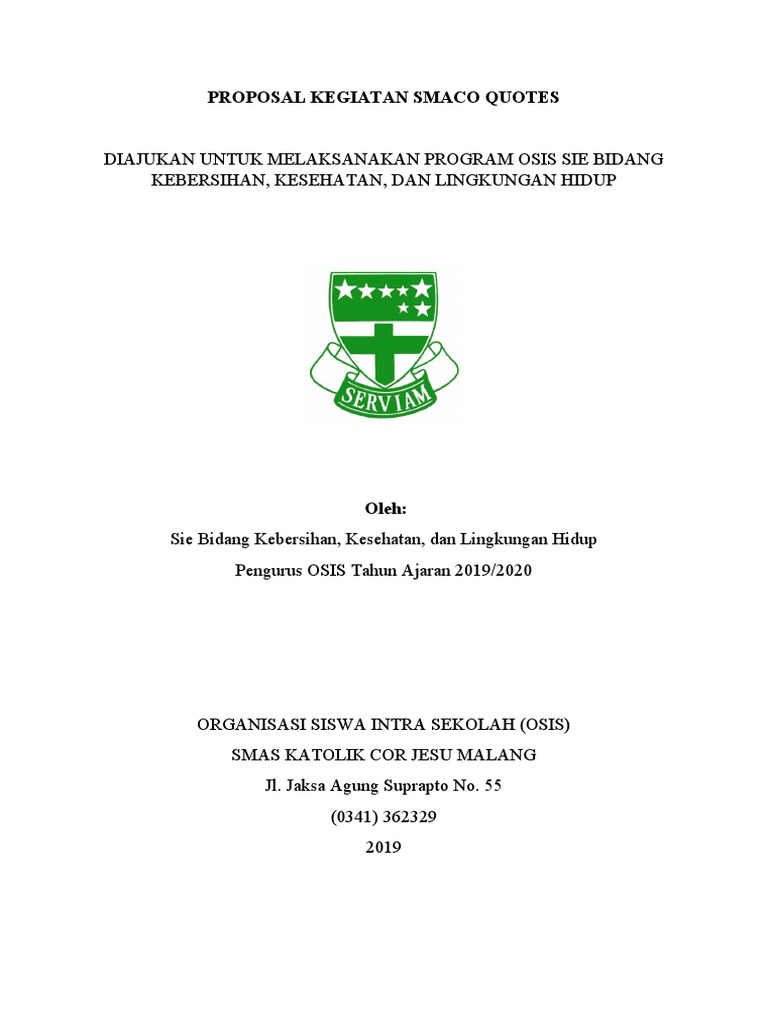 Cover Proposal Osis | PDF
