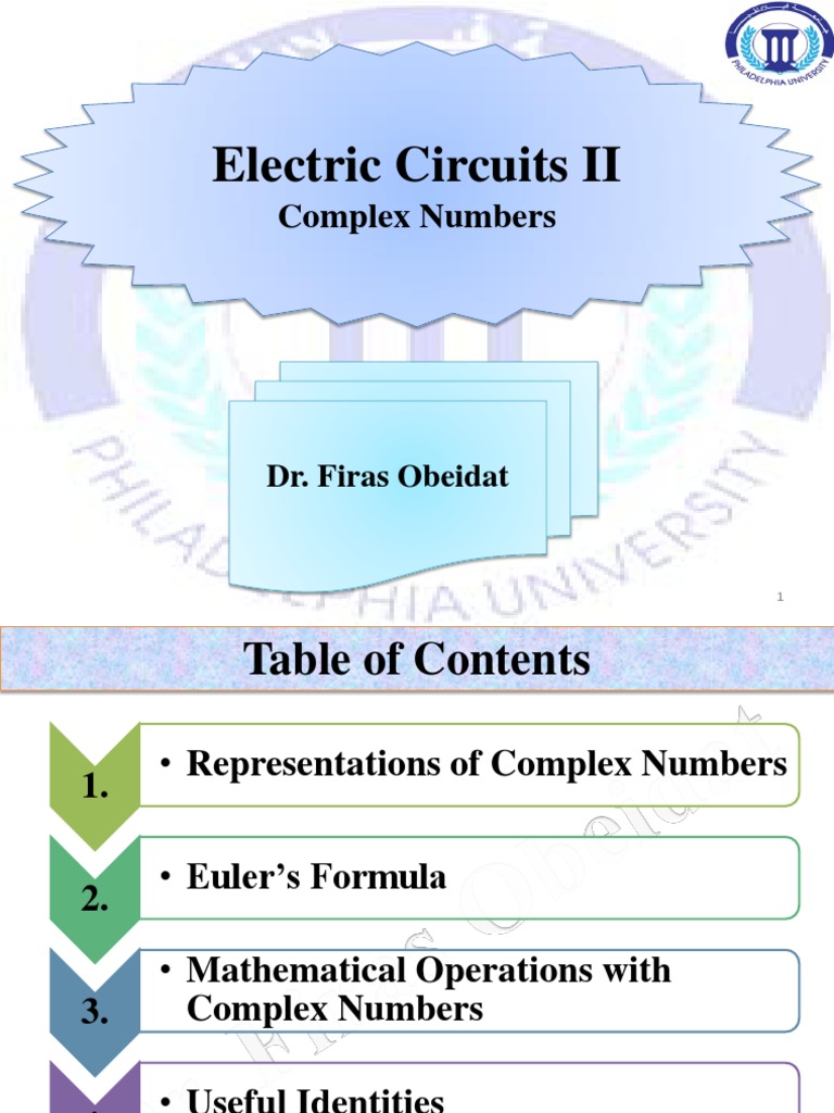 Electric Circuits II: Complex Numbers | PDF | Complex Number | Fraction ...