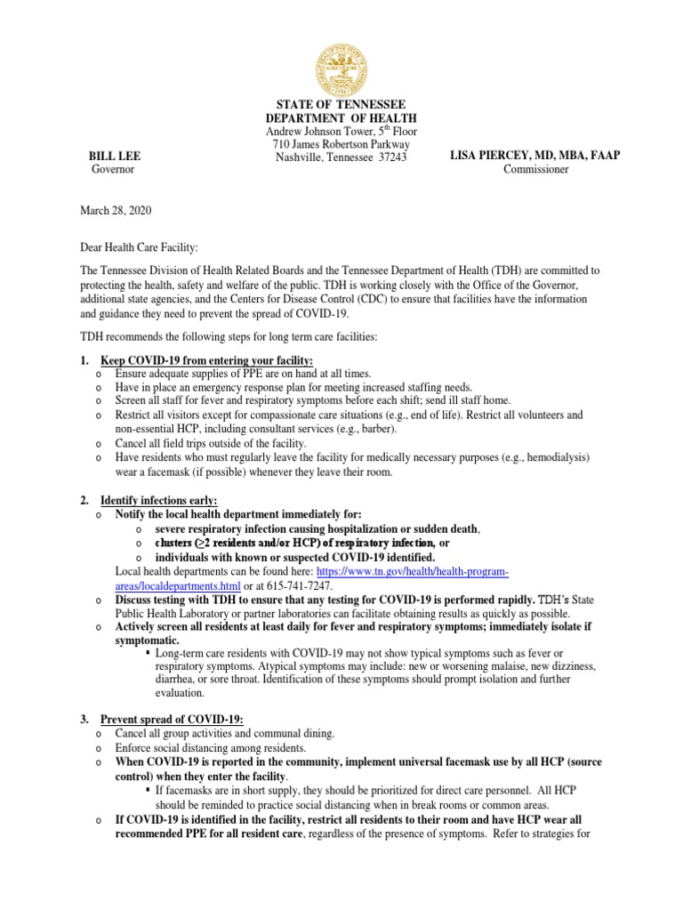 2020 March 28 LTCF | PDF | Public Health | Clinical Medicine