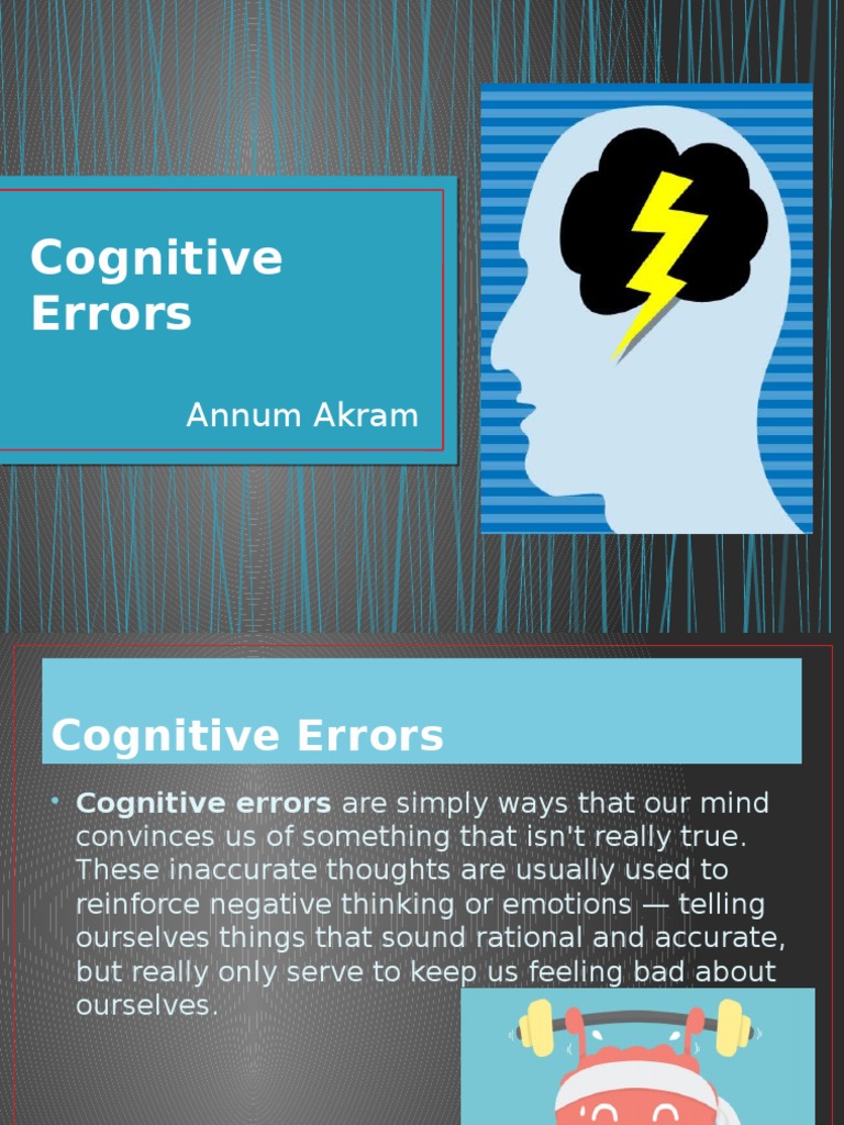 Cognitive Errors | PDF | Thought | Mind
