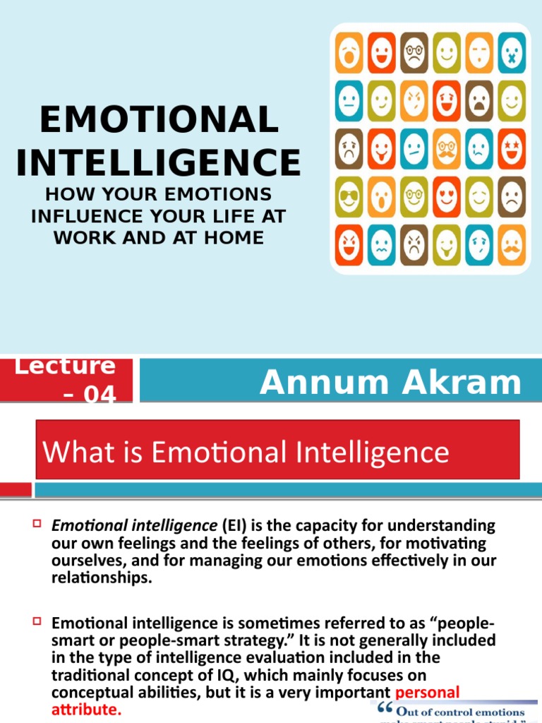 Emotional Intelligence | PDF | Self Awareness | Emotional Intelligence
