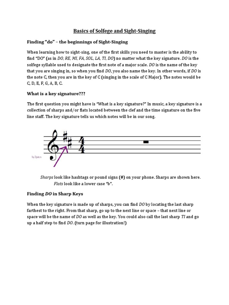 Basics of Solfege and Sight-Singing | PDF | Performing Arts | Musical ...