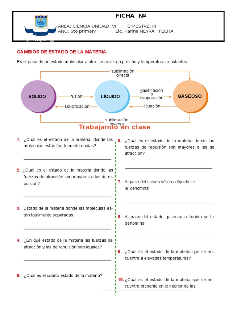 Cambios de Estado de La Materia | PDF | Líquidos | Congelación