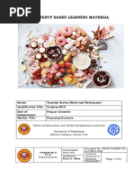 Cookery NC II: Dessert Preparation Plan | PDF | Desserts | Cooking