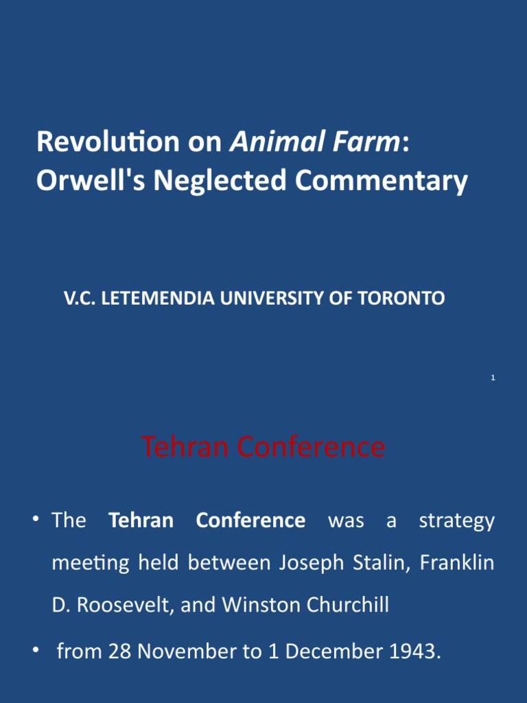 Tehran Conference and Animal Farm Insights | PDF