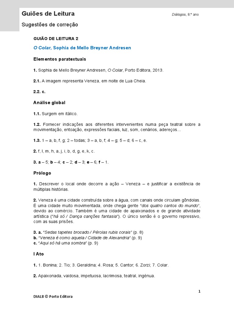 Dial8 Guioes Solucoes Colar | PDF | Amor