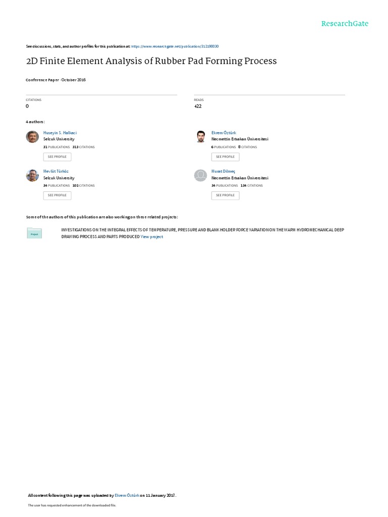 Engineers' Guide to Rubber Pad Forming | PDF | Elasticity (Physics ...