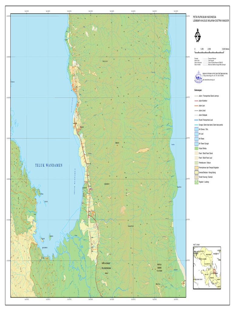 Peta Wilayah Distrik Wasior | PDF | Cartography | Geomatics