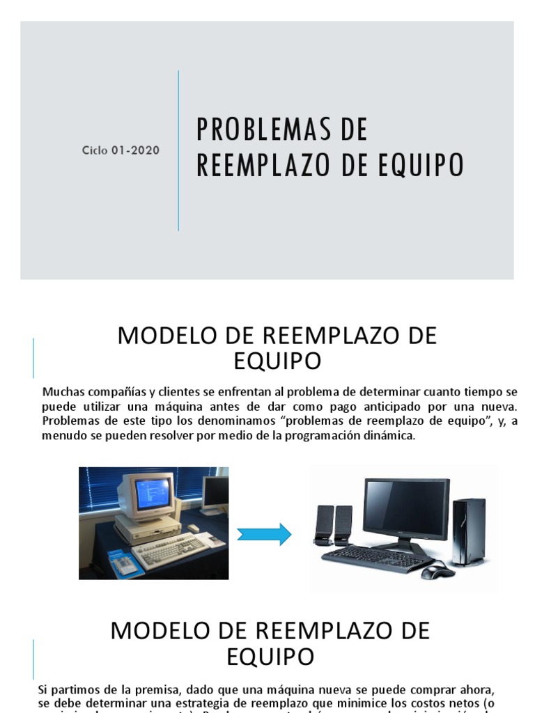 Clase 4 Reemplazo de Equipo PDF | PDF | Economias | Informática y ...