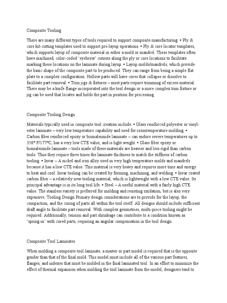 Tooling For Composite-Basic | PDF | Composite Material | Fiberglass