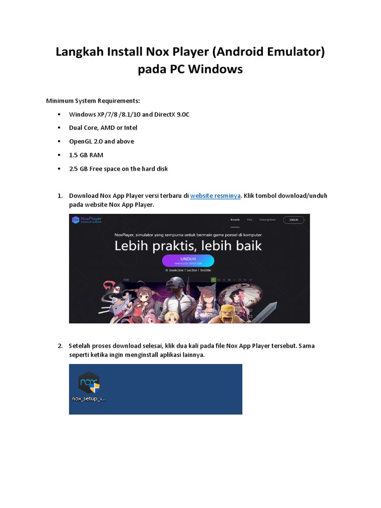 Tutorial Install Nox Player Pdf