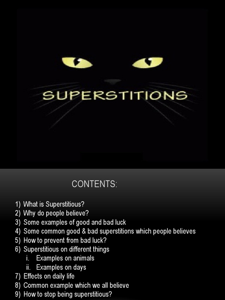 Understanding Superstitions | PDF