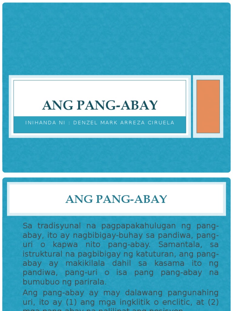 Ang Pang-Abay | PDF