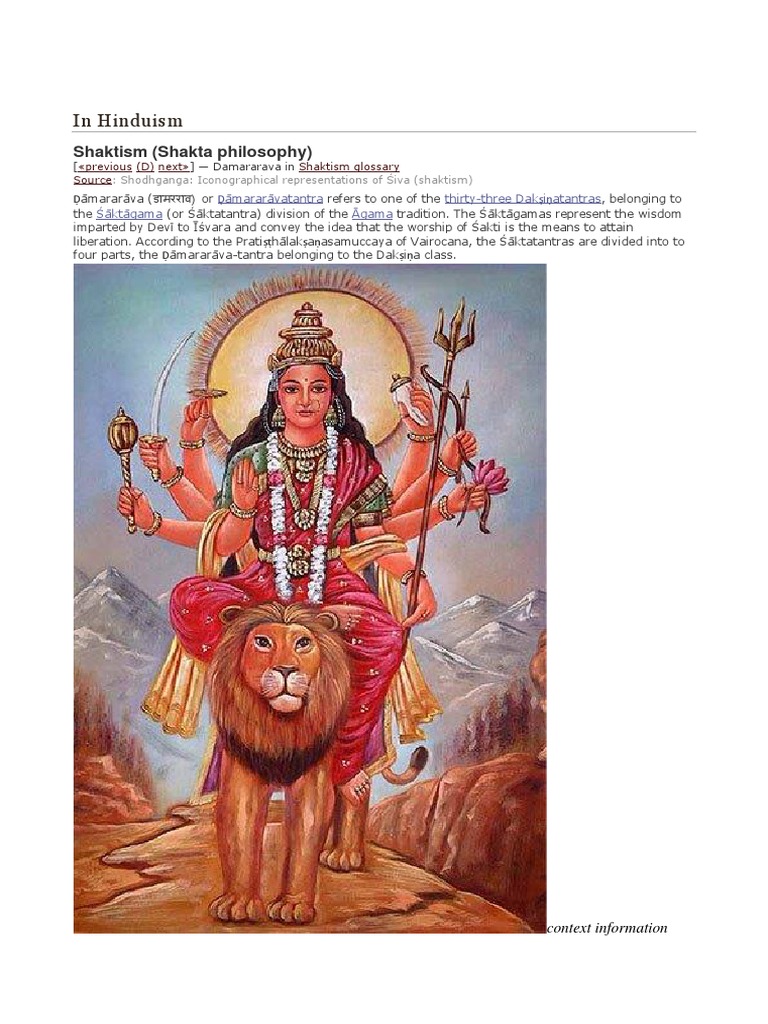 In Hinduism: Shaktism (Shakta Philosophy) | PDF