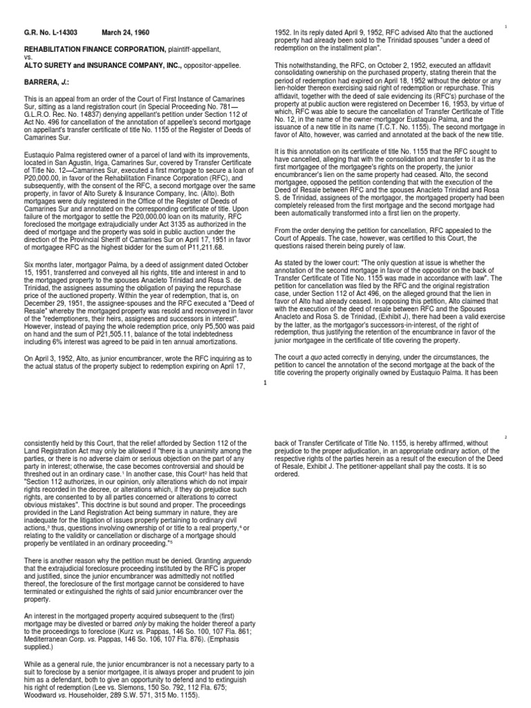 SpecPro - Cases Rule 68 | PDF | Mortgage Law | Foreclosure