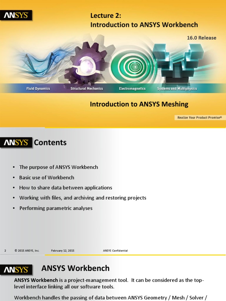 Introduction To Ansys Workbench 16.0 PDF | Download Free PDF | Computer File | Computing