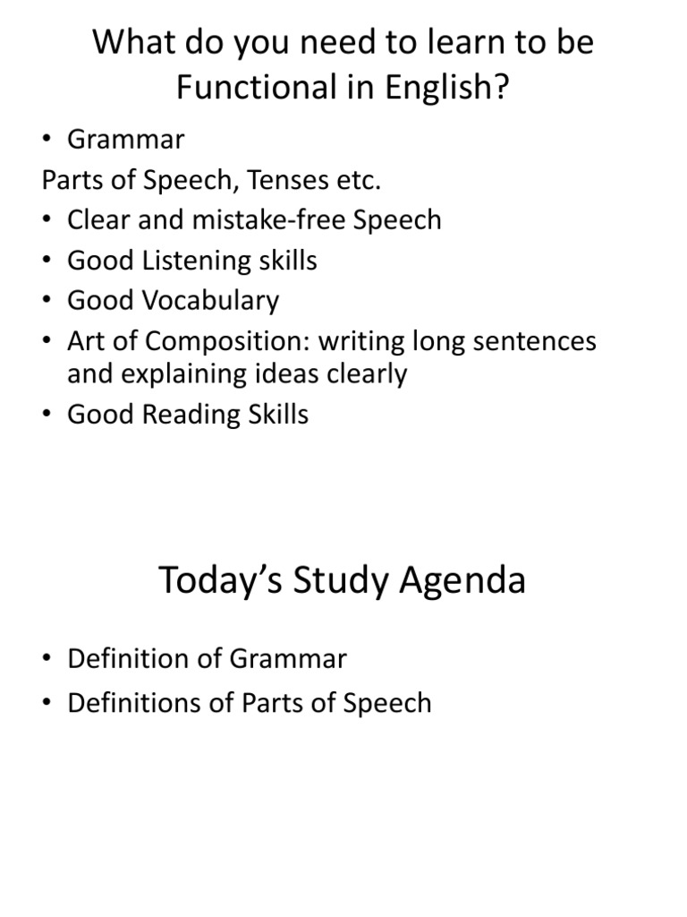 Understanding the Fundamental Components of English Grammar: An ...