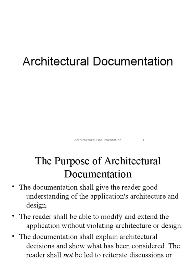 Architectural Documentation 1 Architectural Documentation 1 | PDF ...