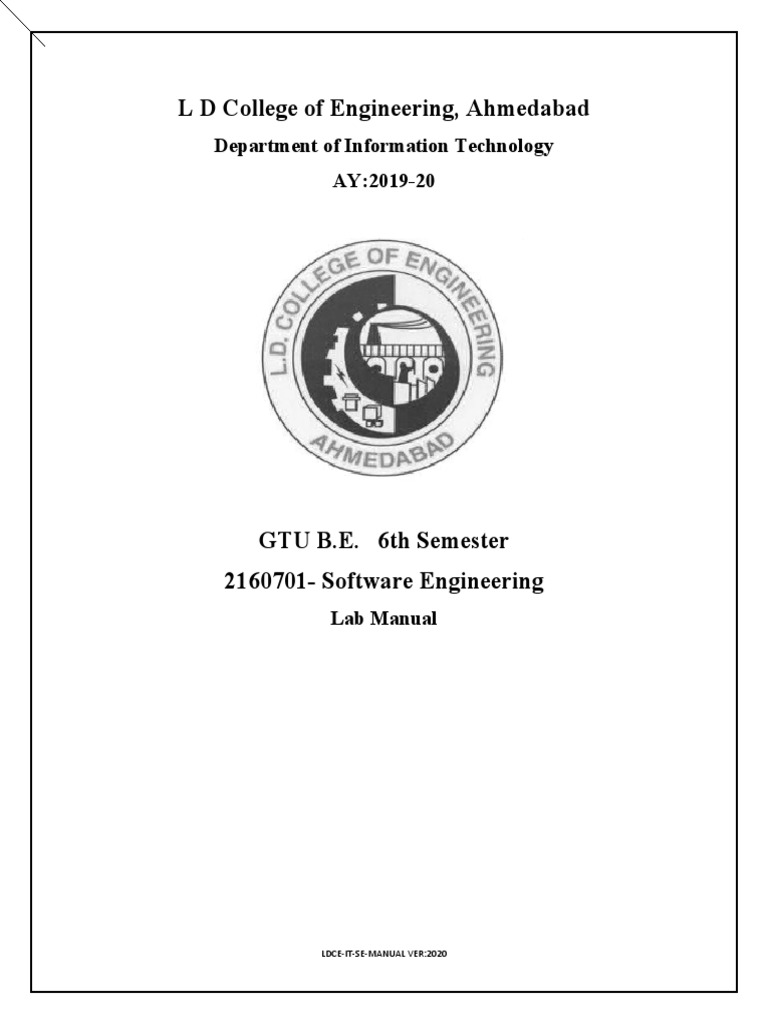 Software Engineering Lab Manual 2019-20 | PDF | Android (Operating ...