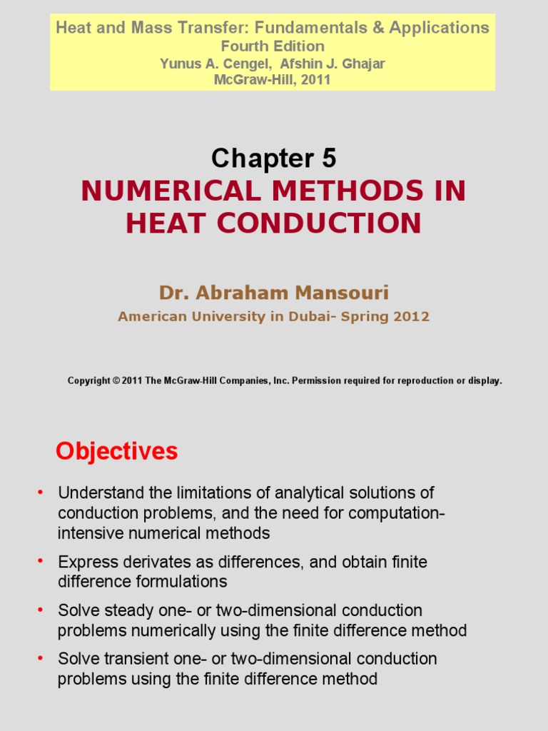 Numerical Methods in Heat Conduction: Heat and Mass Transfer ...