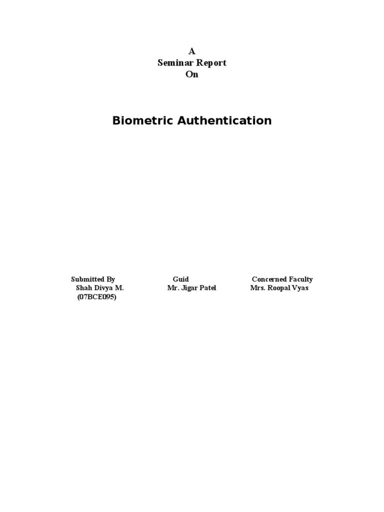 Biometrics | PDF | Fingerprint | Biometrics
