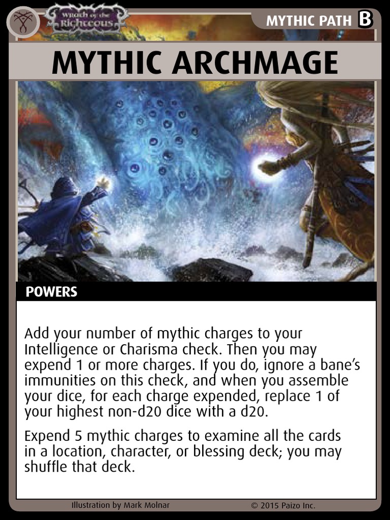 Mythic Archmage: Illustration by Mark Molnar © 2015 Paizo Inc | PDF ...