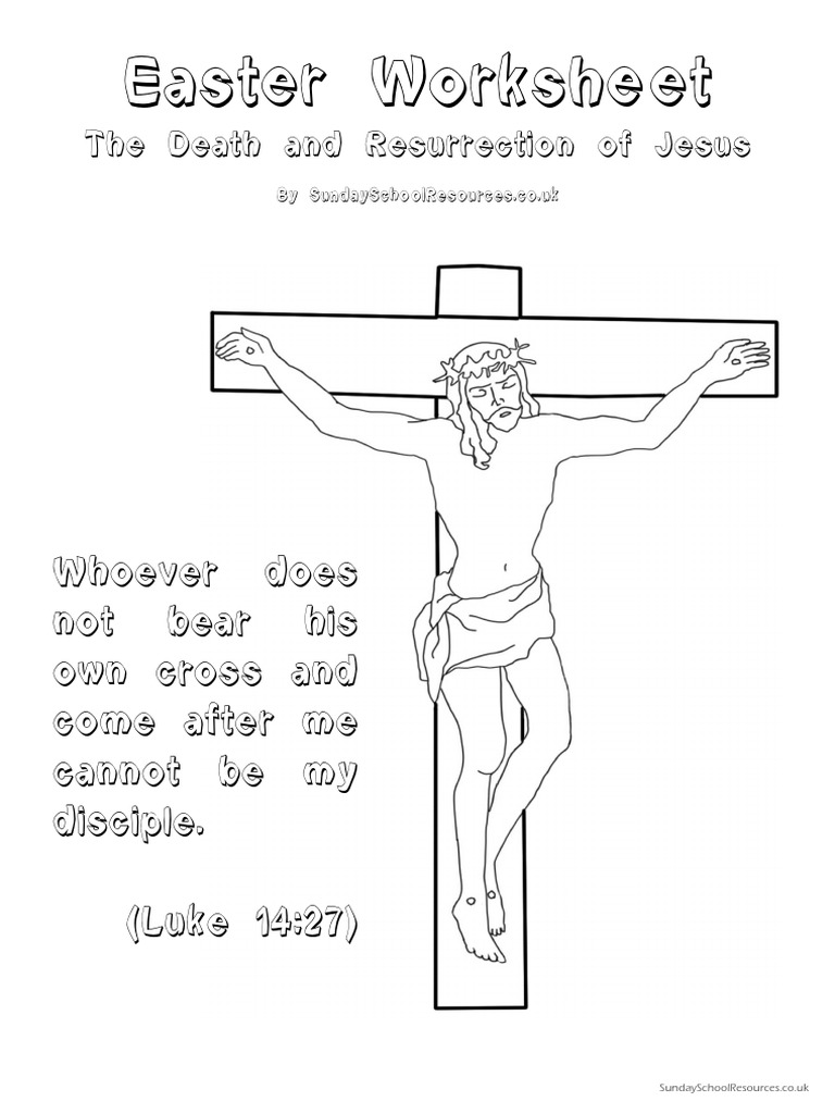 Easter Worksheet: The Death and Resurrection of Jesus | PDF | New ...