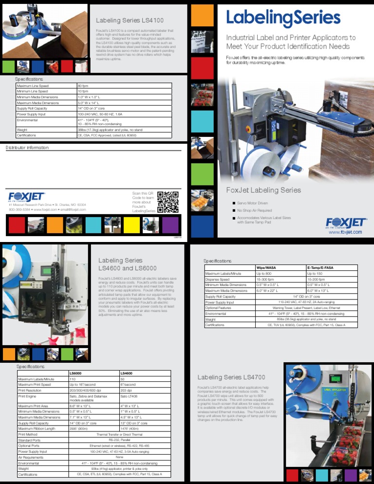 LabelingSeries Foxjet LS600 LS4600 | PDF | Manufactured Goods ...