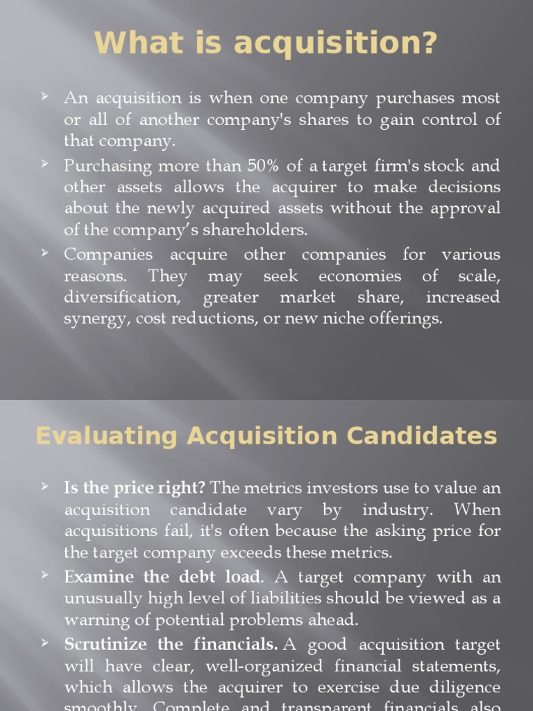 What Is Acquisition