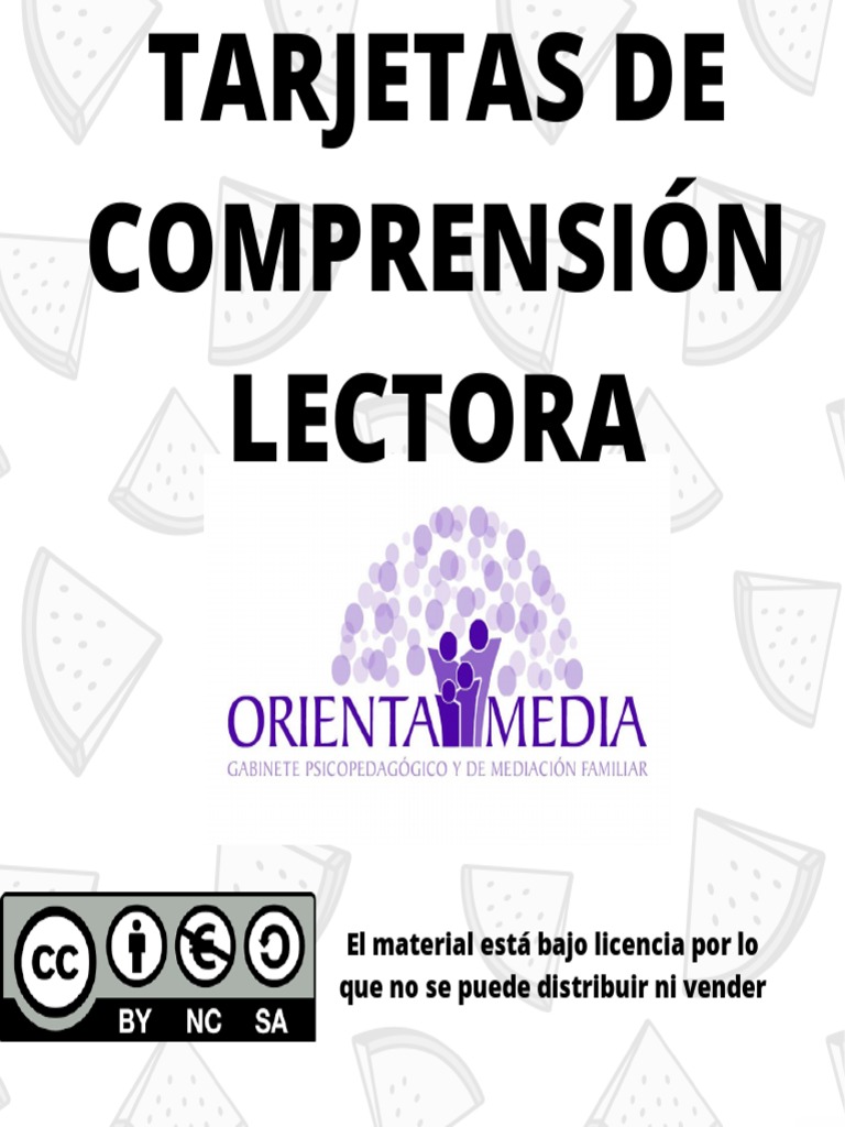 Tarjetas de Comprensión Lectora | PDF | Gramática | Sintaxis