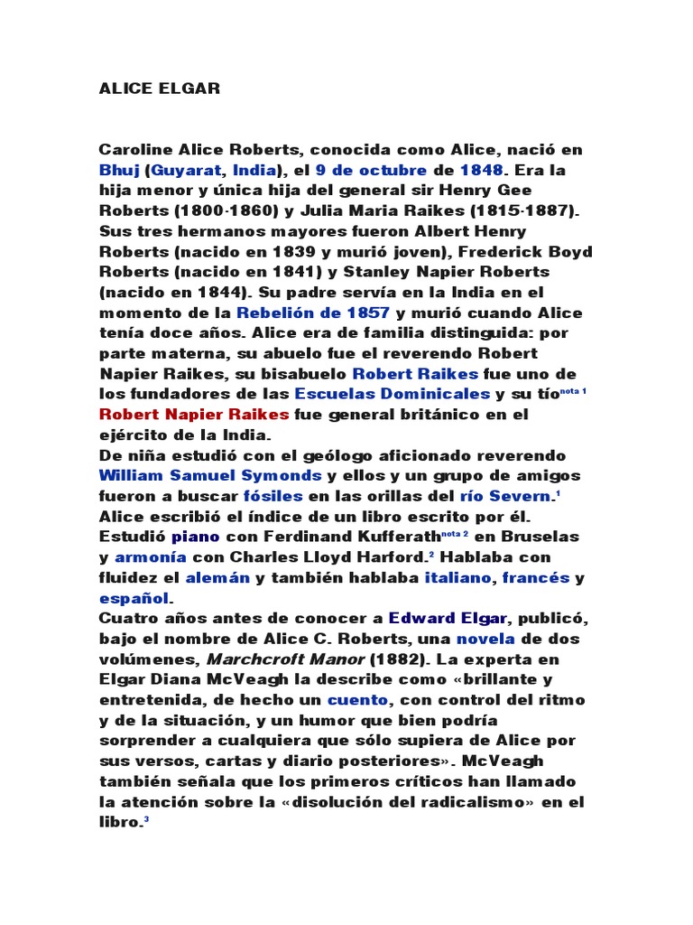 Alice Elgar | PDF | Edward Elgar | Entretenimiento (general)