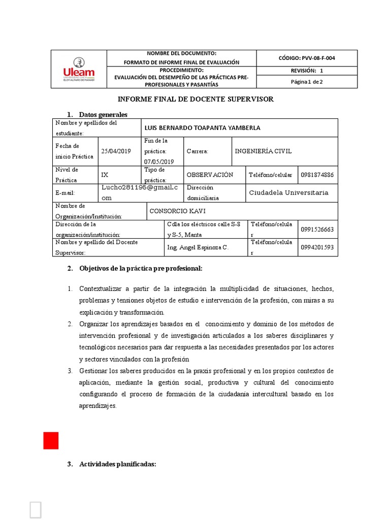 Informe Final Del Tutor | PDF | Evaluación | Maestros