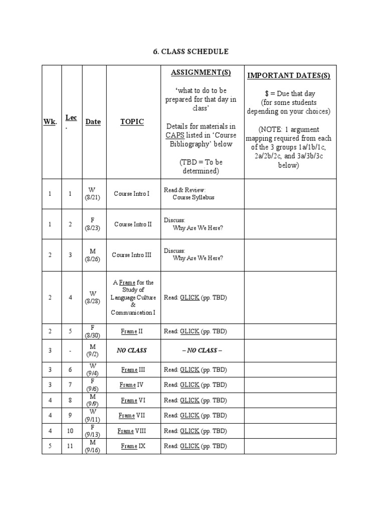 Class Schedule-1920a Updated | PDF | Behavior Modification | Cognition