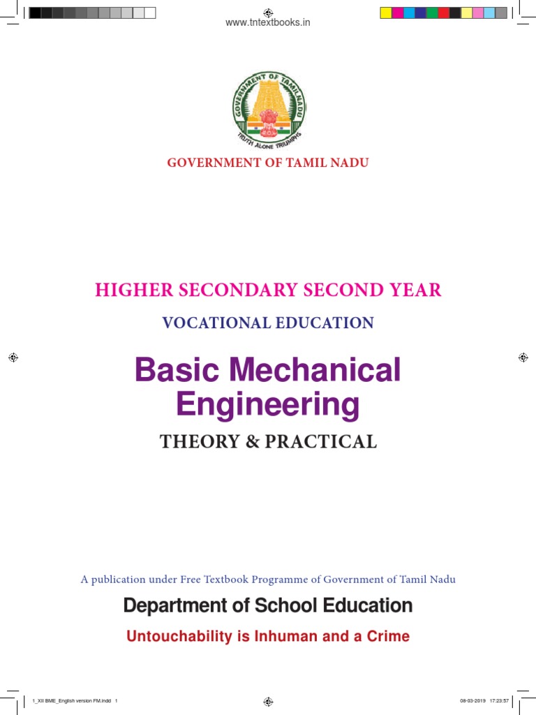 Std12-Basic-Mechanical-Engineering-EM - WWW - Tntextbooks.in PDF | PDF ...