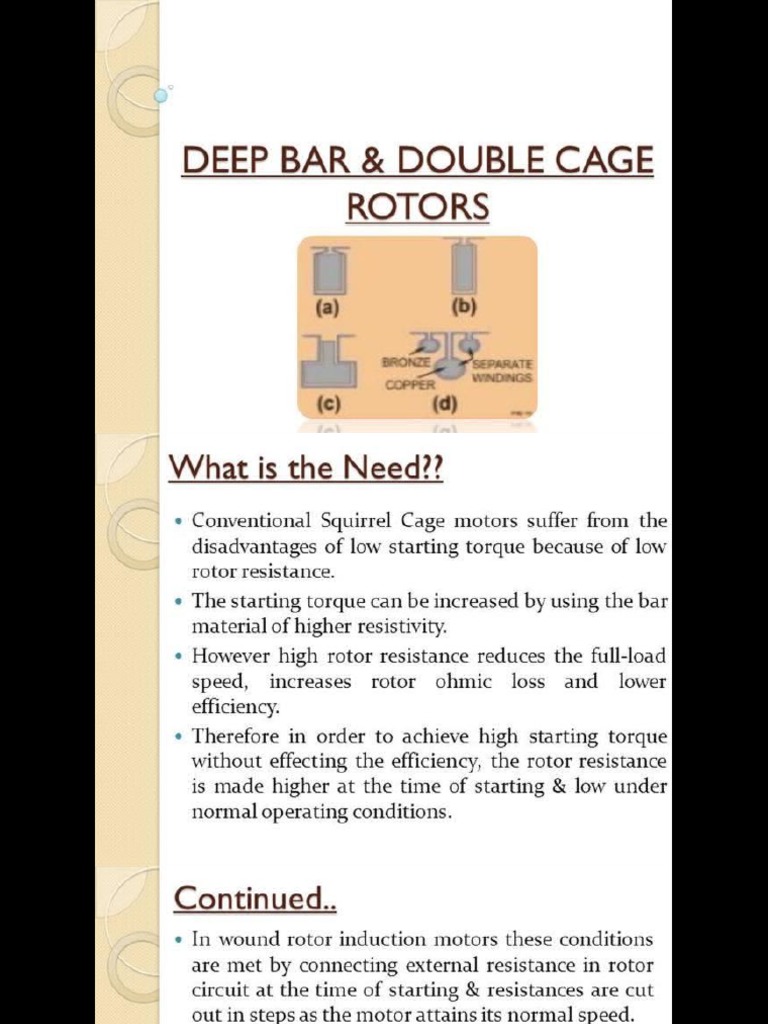 Deep Bar & Double Cage Rotors | PDF