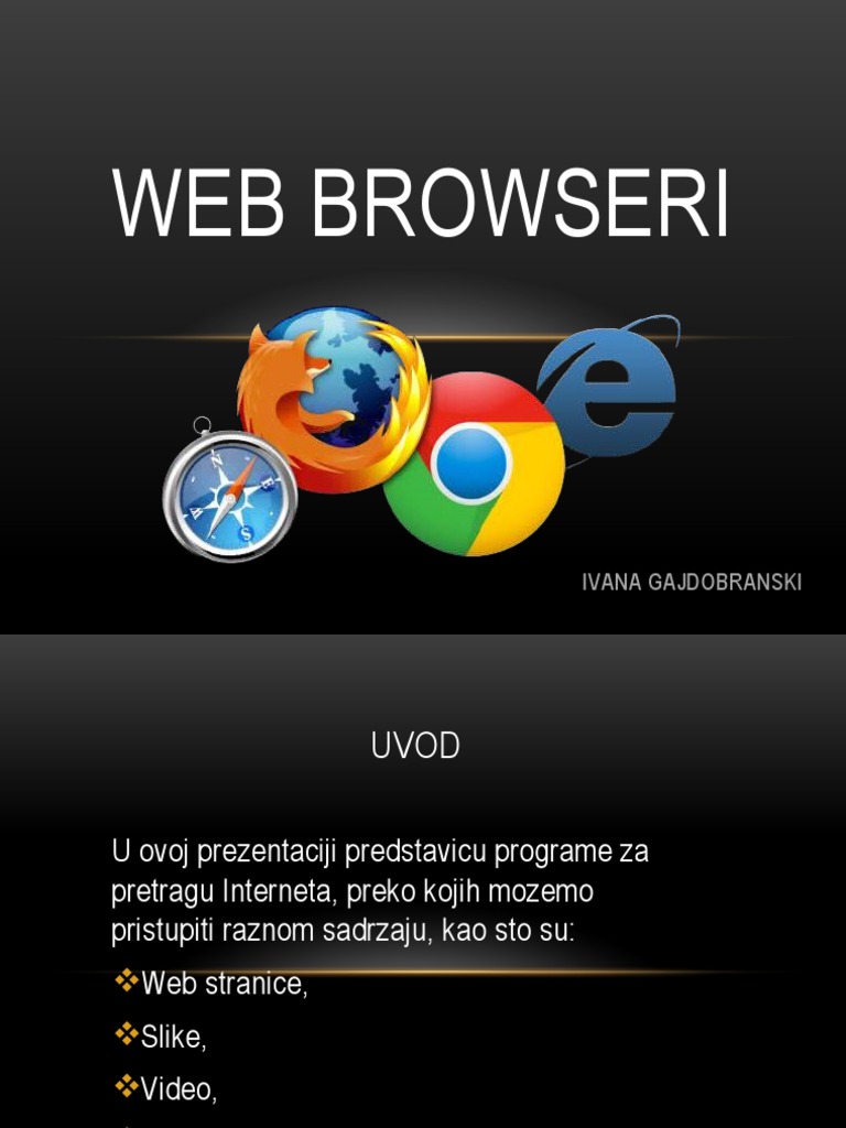 Web Browseri Prezentacija | PDF