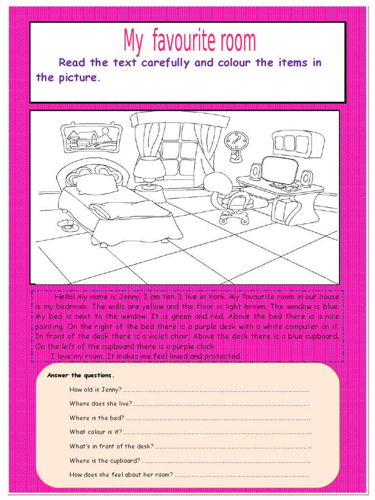Kids' Room Coloring Activity | PDF