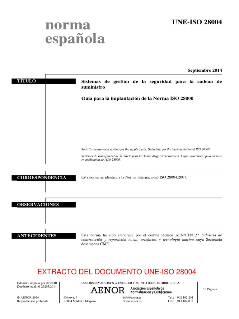 Guía ISO 28000: Seguridad en Suministros | PDF | Organización ...