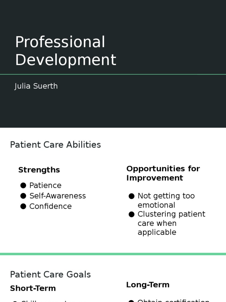 Professional Development Powerpoint | PDF | Nursing | Patient