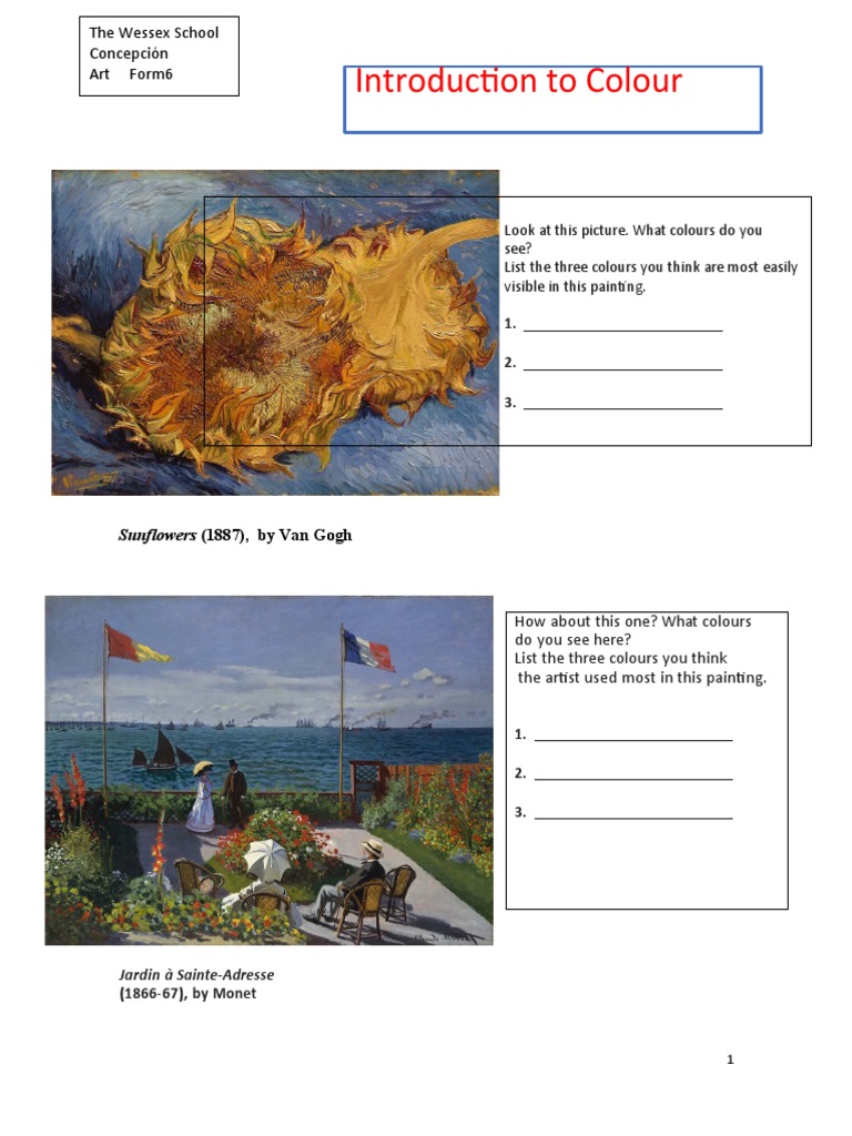 Activity 1 Introduction To Colour | PDF