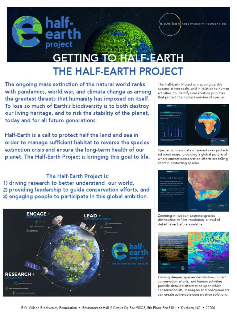 Half-Earth-Project Overview 20180531 | PDF | Conservation Biology ...