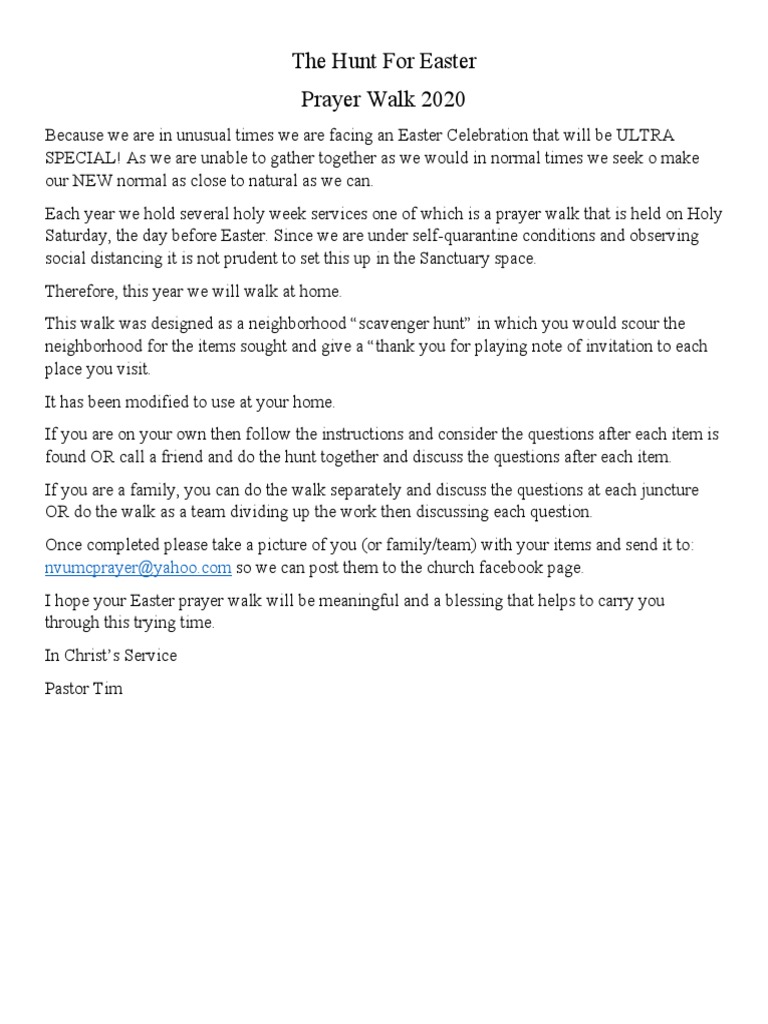 Prayer Walk | PDF | Gospel Of Matthew | Resurrection Of Jesus