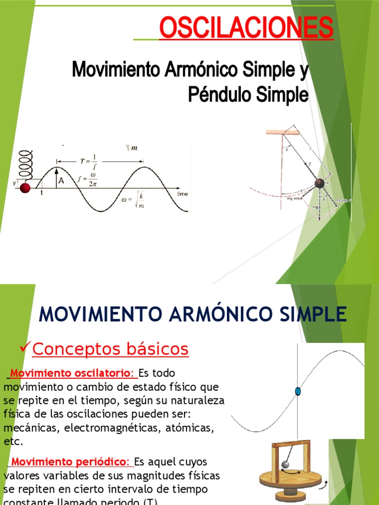 Presentacion Pendulo Simple | PDF | Oscilación | Péndulo